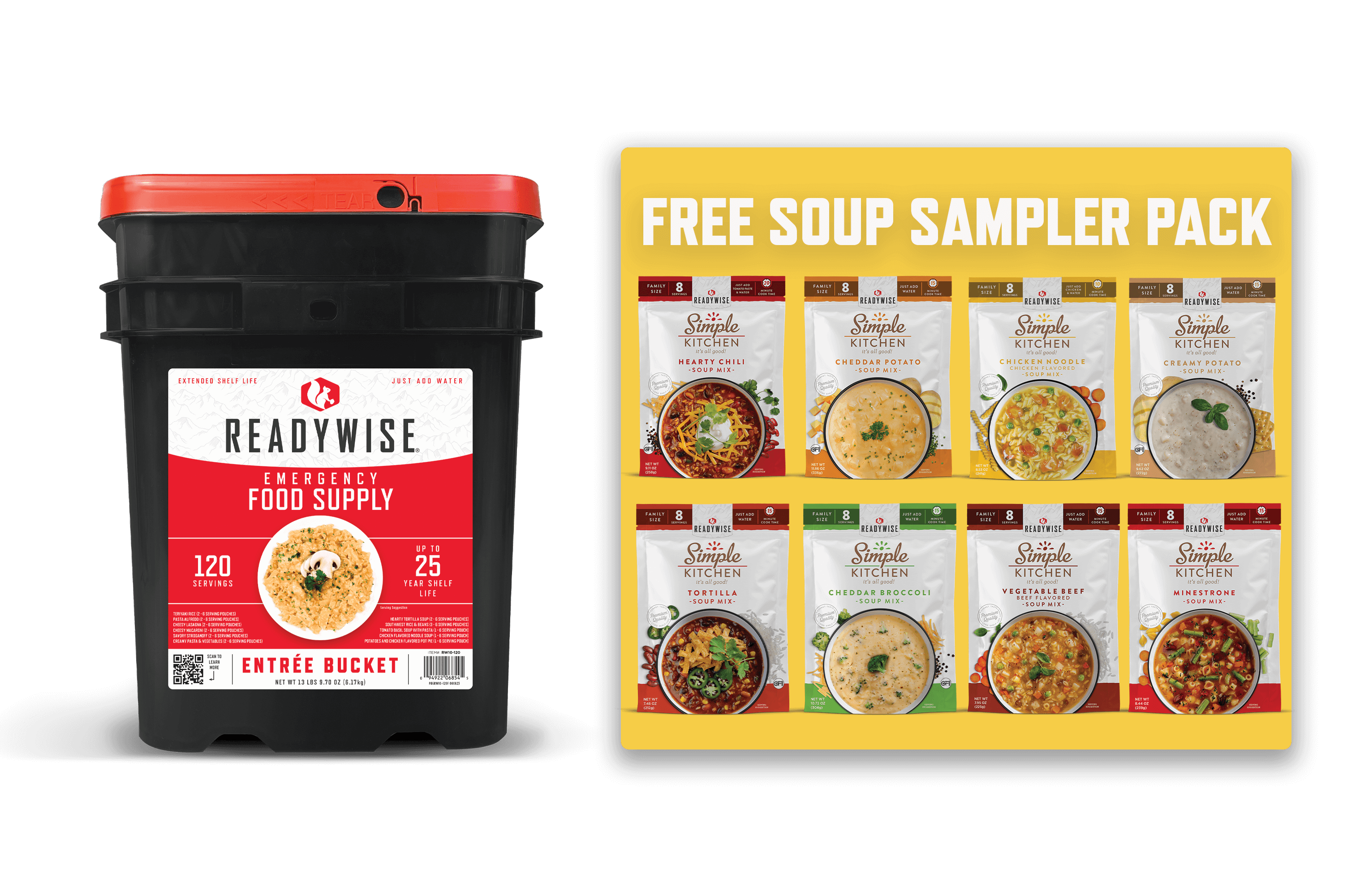 120-Serving Entrée Bucket with FREE Soup Sampler – ZeroHedge Store